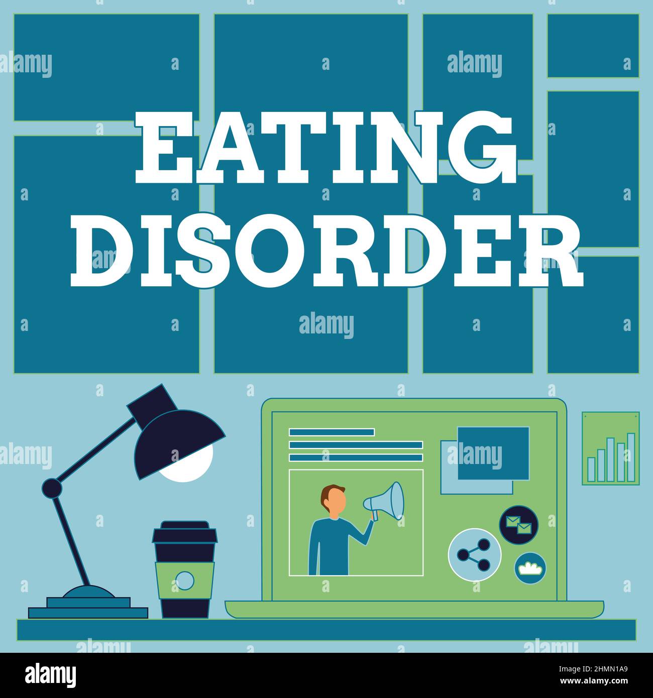Hand writing sign Eating Disorder. Business approach characterized by ...