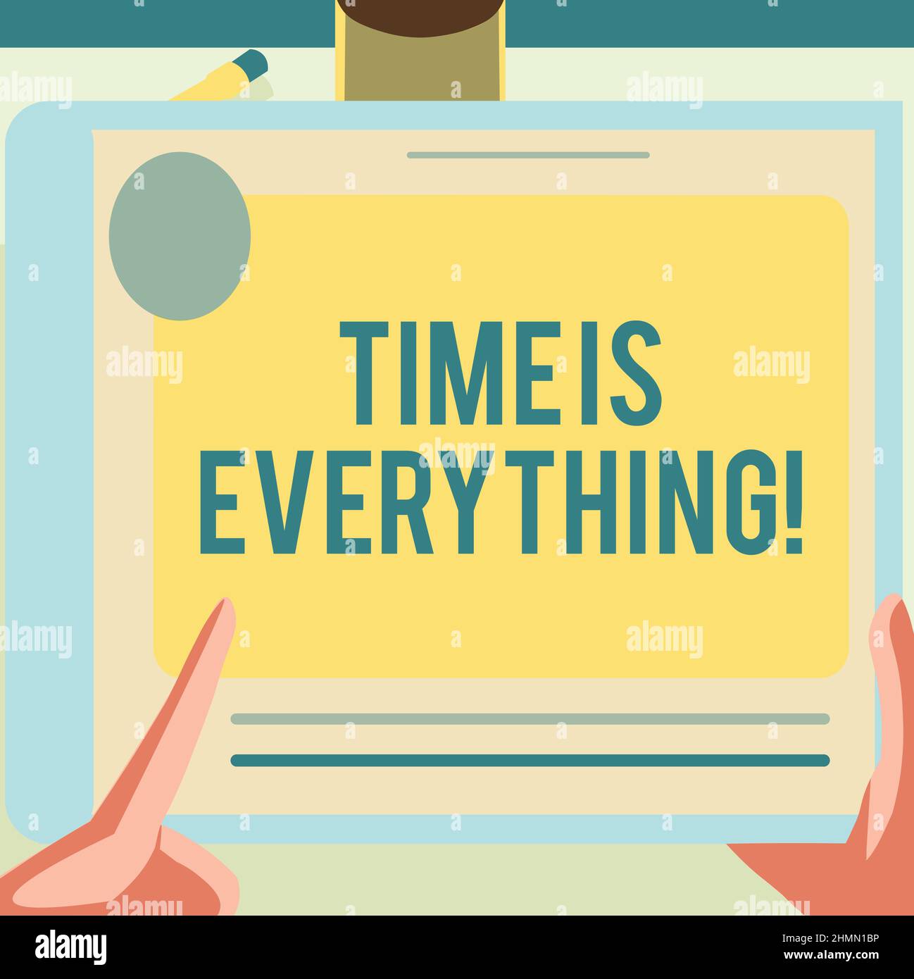 Sign displaying Time Is Everything. Concept meaning Consideration other ...