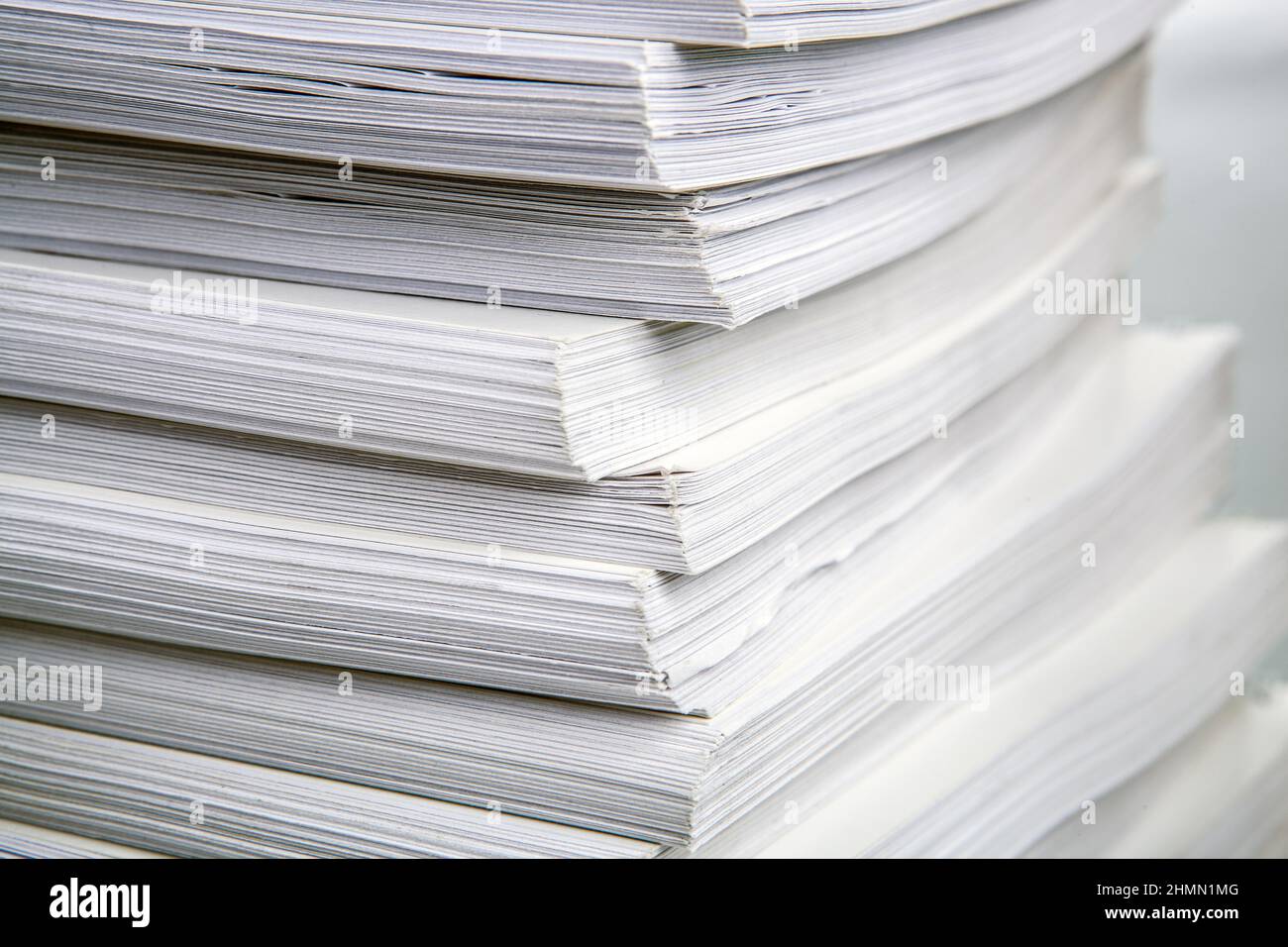 stack of white paper documentation close up Stock Photo - Alamy