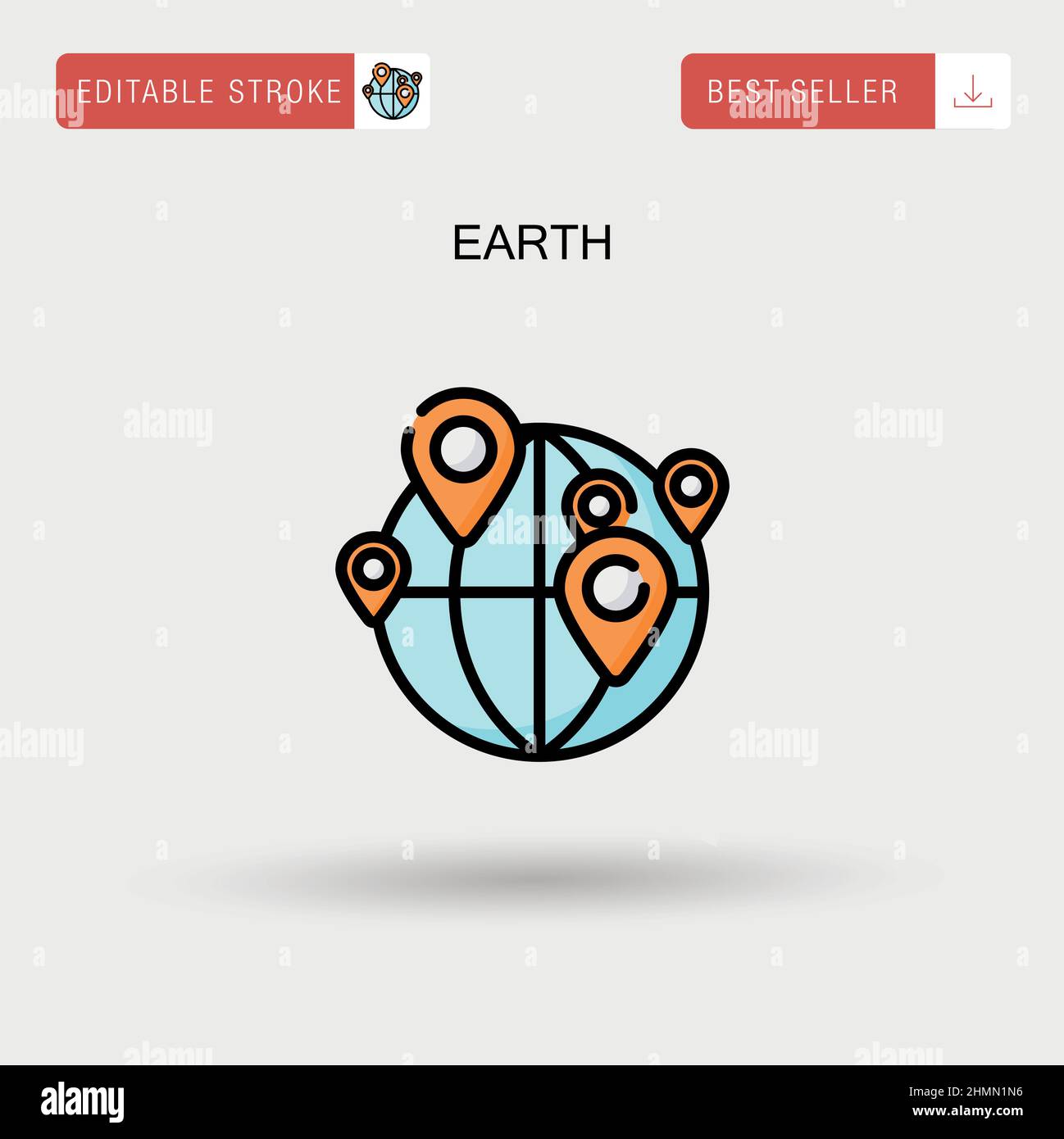 Earth Simple vector icon Stock Vector Image & Art - Alamy