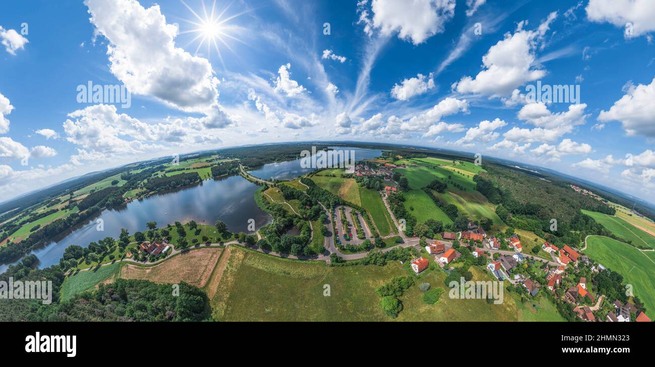 View to the Rothsee, part of Lake District in Middle Franconia Stock ...