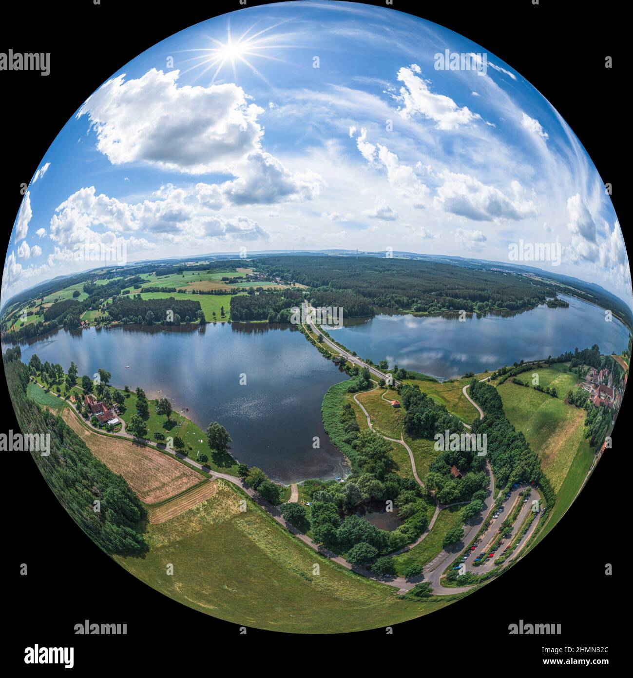 View to the Rothsee, part of Lake District in Middle Franconia Stock ...