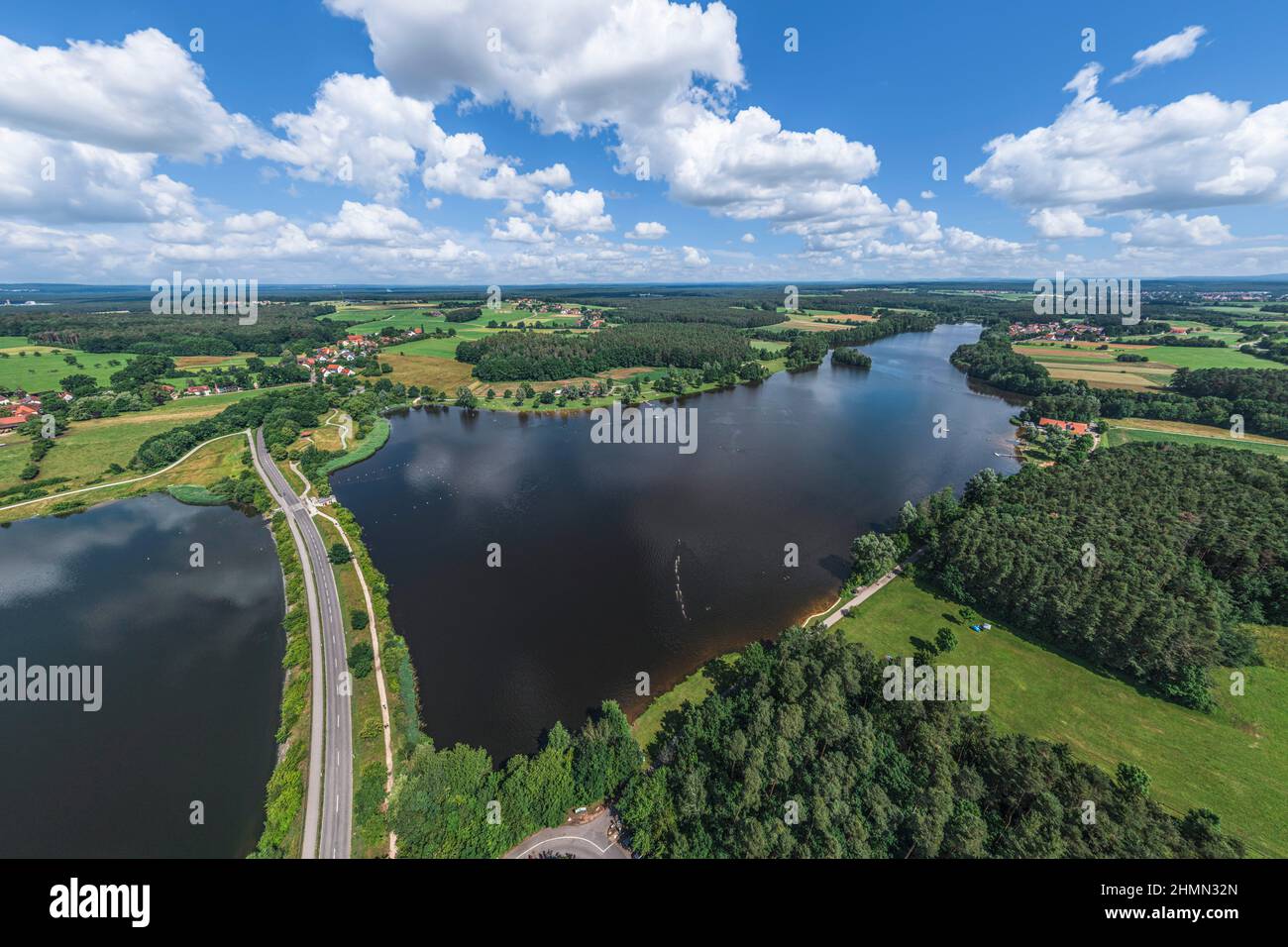 View to the Rothsee, part of Lake District in Middle Franconia Stock ...