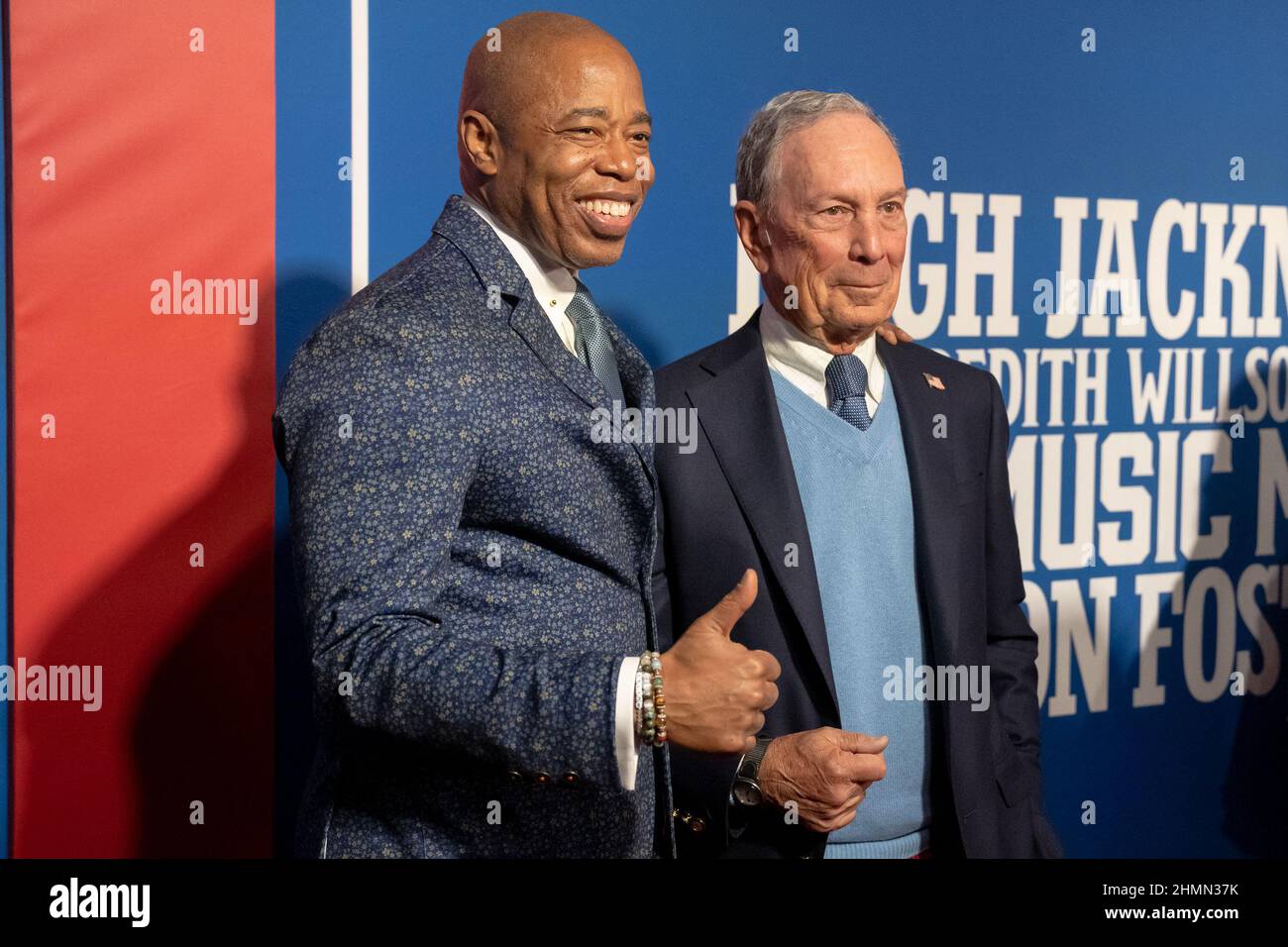 Current NYC Mayor Eric Adams and former NYC Mayor Michael Bloomberg ...