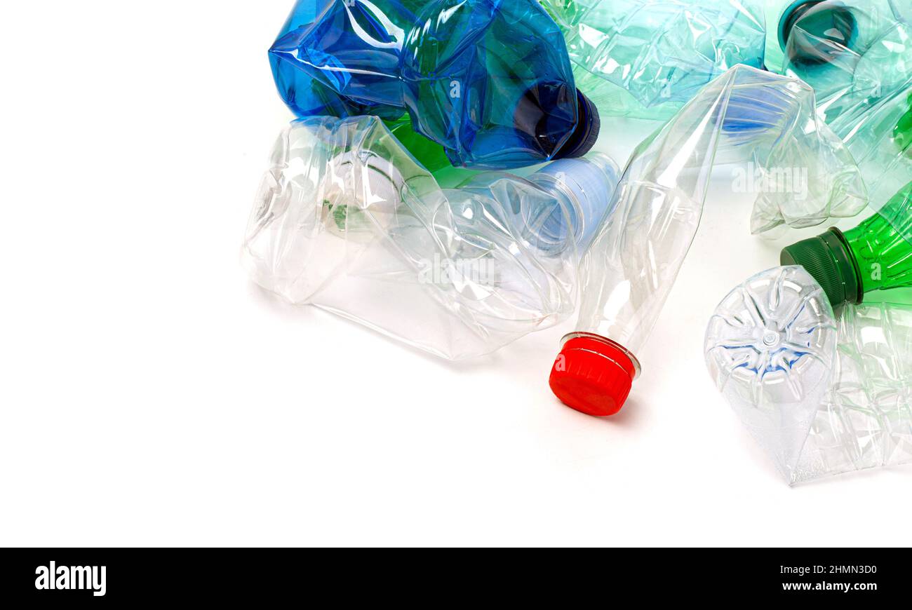 close up of a plastic bottles on white background with copy space Stock ...