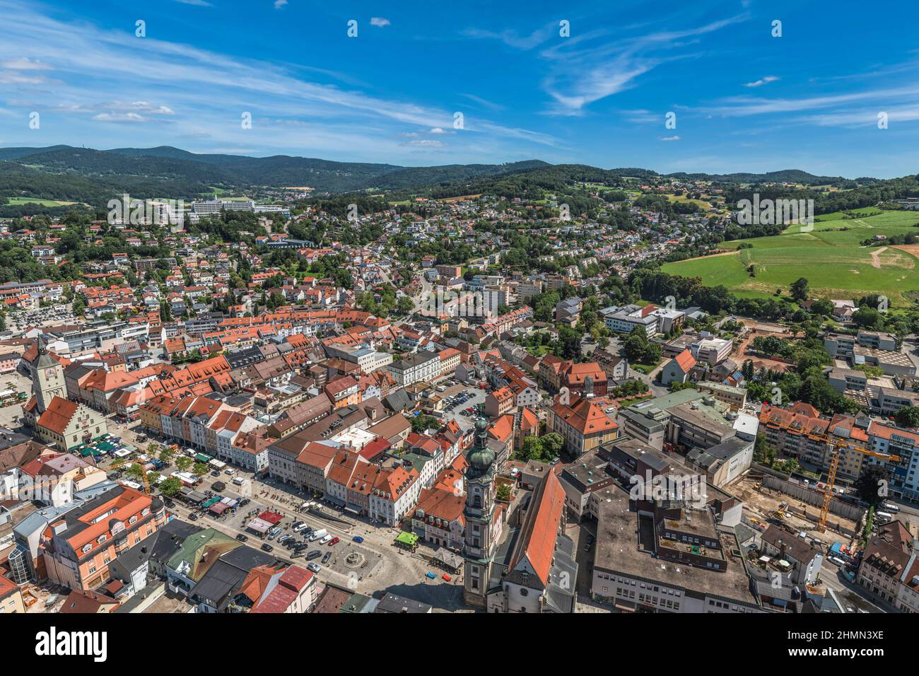 Aerial view to Deggendorf on Danube in Lower Bavaria Stock Photo - Alamy