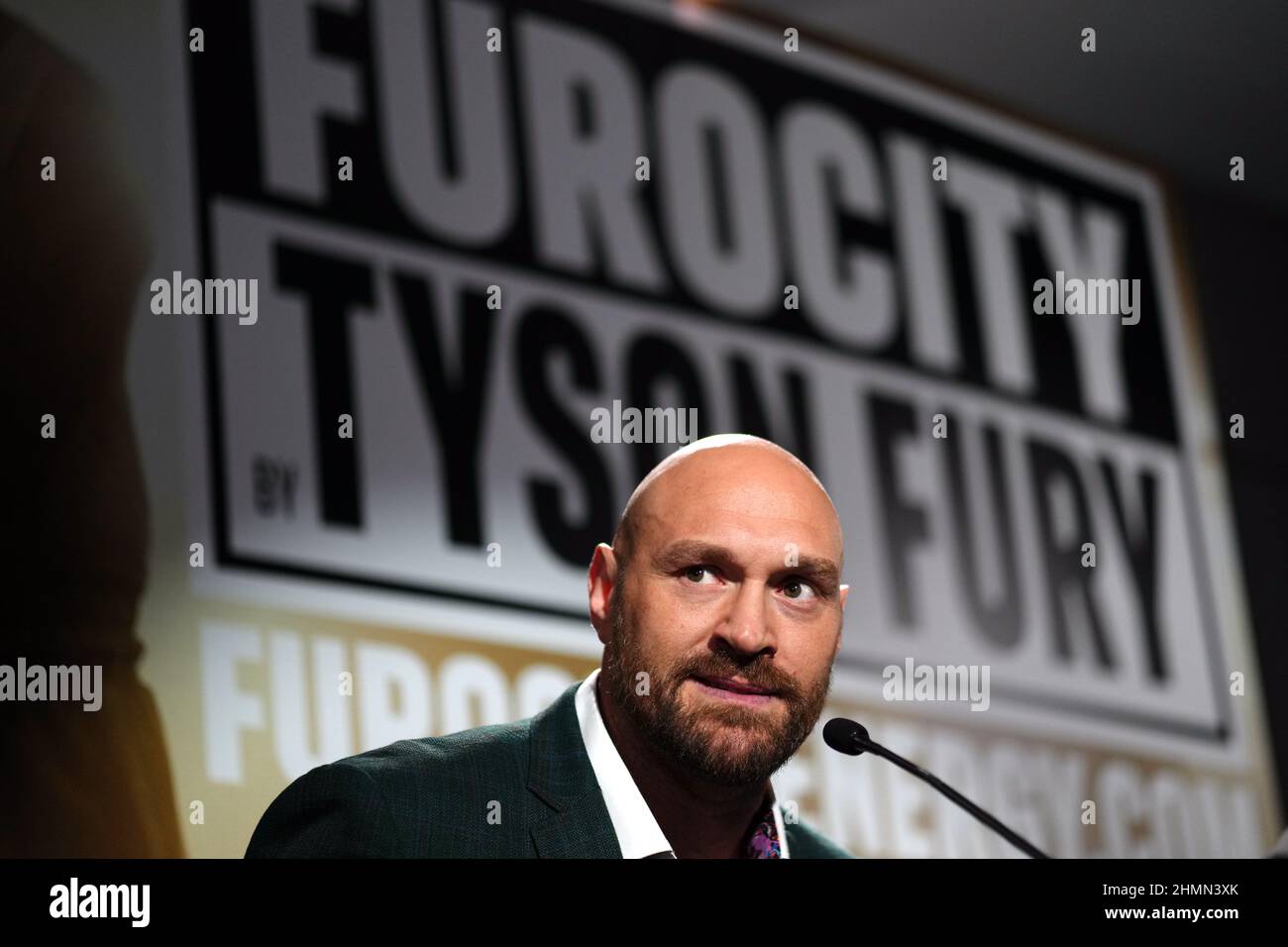 Tyson Fury during an interview at the Park Plaza Waterloo, London ...