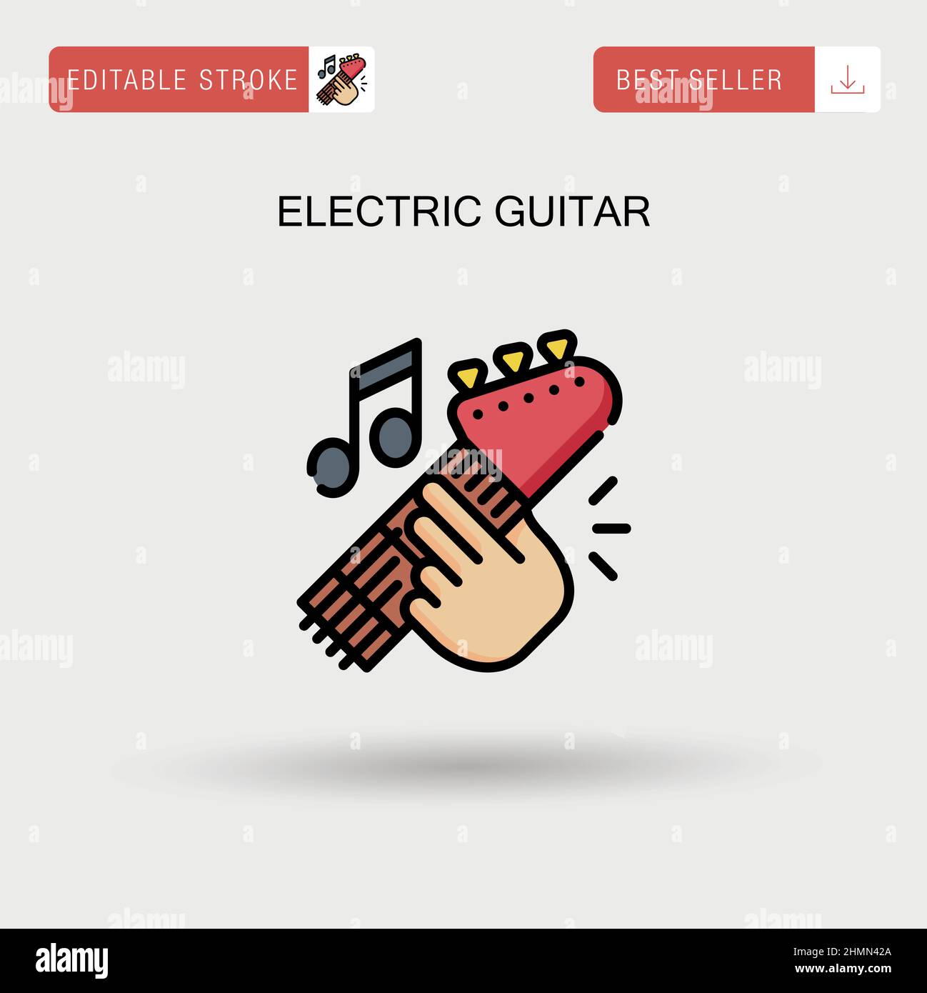 Electric guitar Simple vector icon Stock Vector Image & Art - Alamy