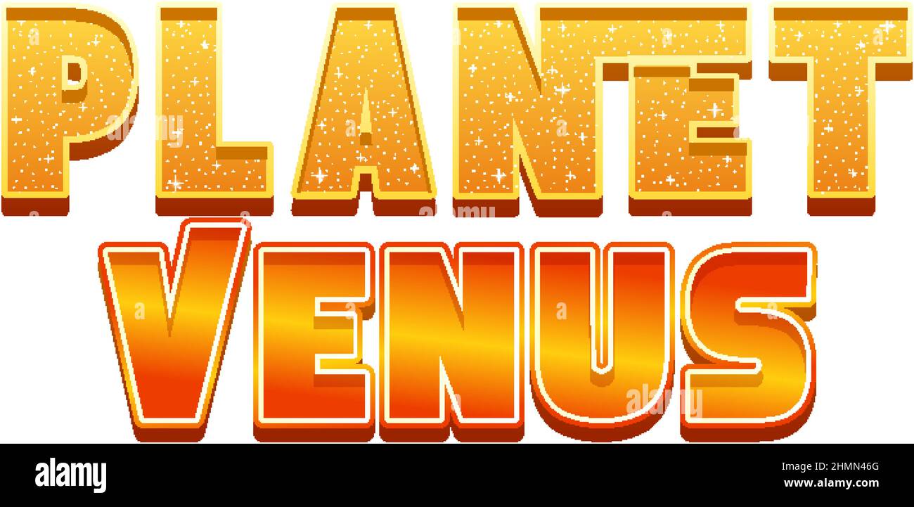 Planet Venus word logo design illustration Stock Vector Image & Art - Alamy