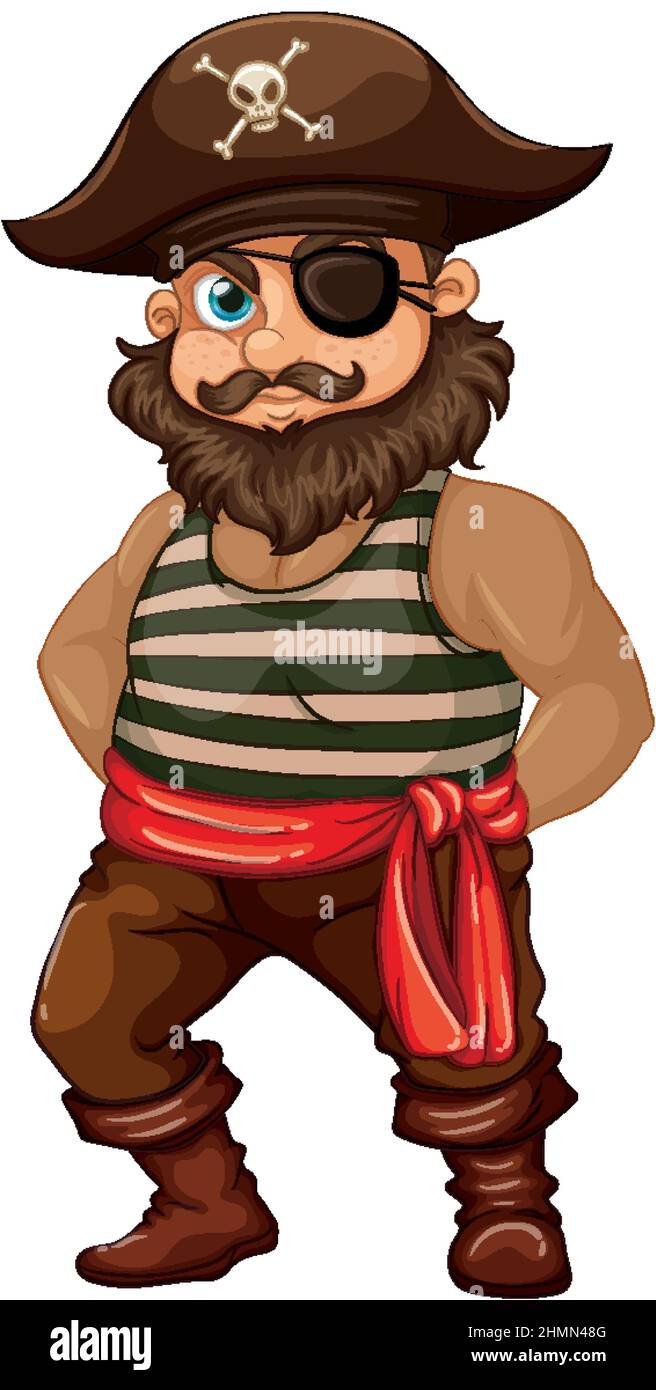 Set of pirate cartoon characters illustration Stock Vector Image & Art ...