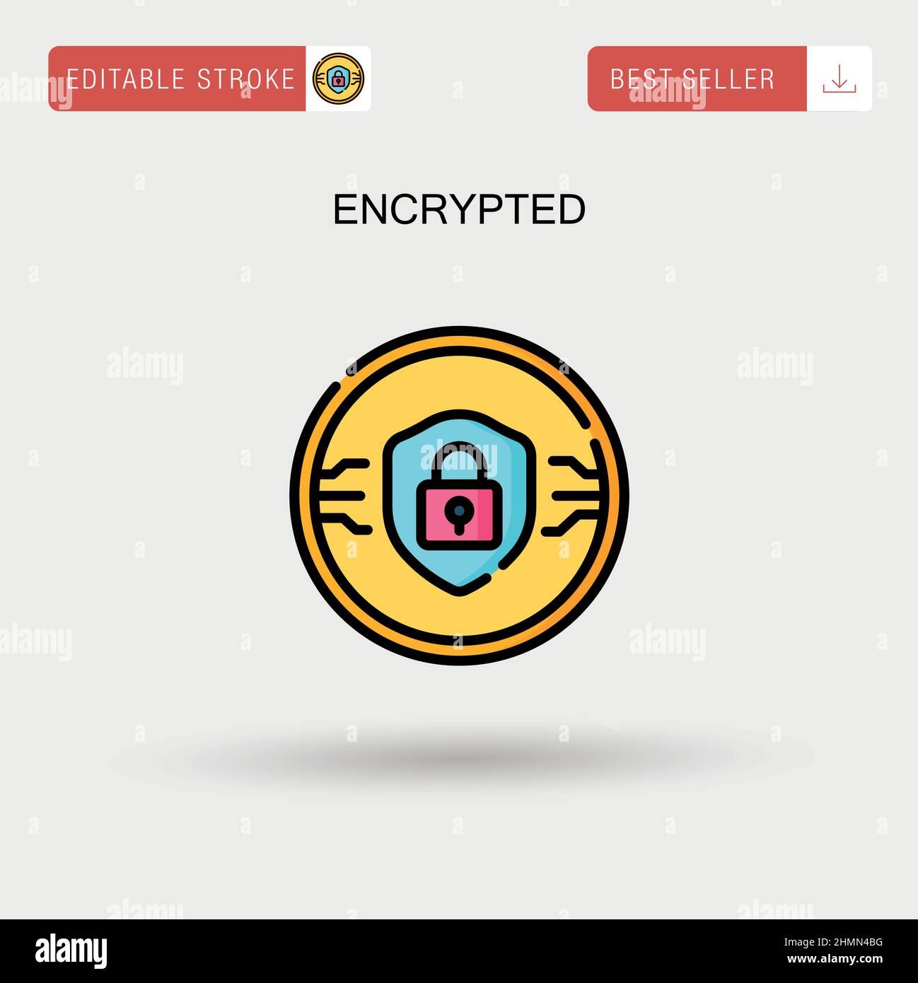 Encrypted Simple vector icon Stock Vector Image & Art - Alamy