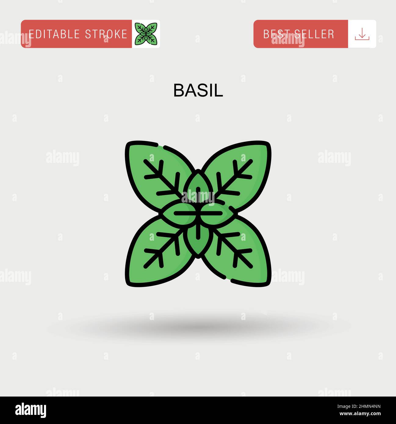 Basilicum white background Stock Vector Images - Alamy