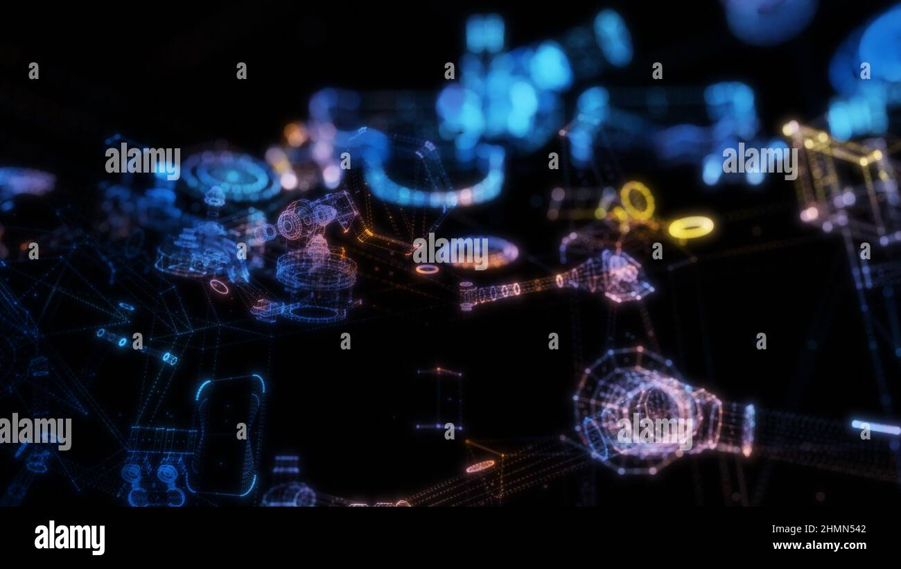 Abstract technology particles mesh background Stock Photo - Alamy