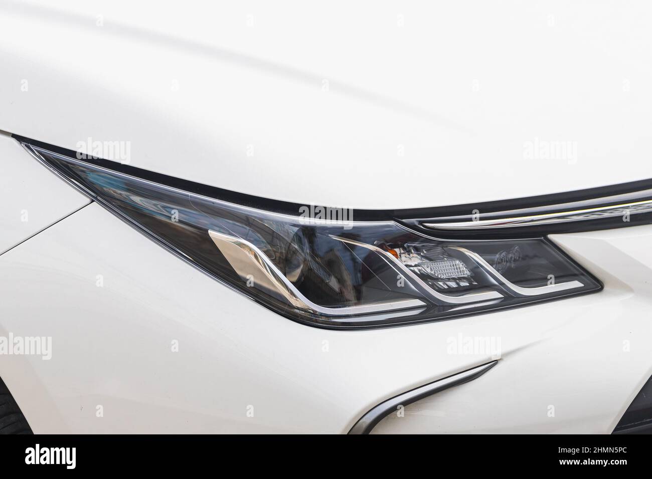 Detail light close up of on new car. Exterior detail Stock Photo - Alamy