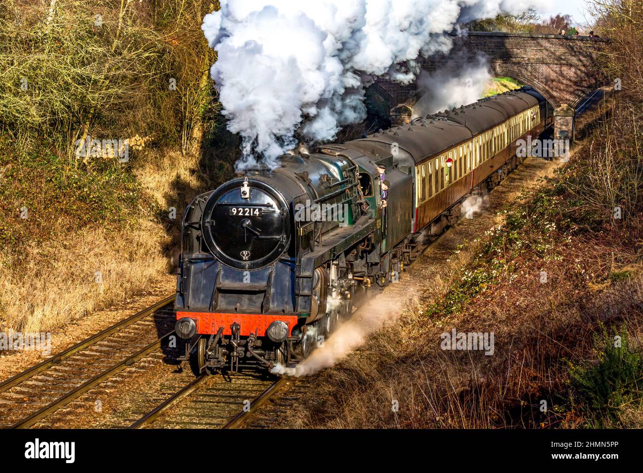Steam Hauled Passenger train enroute to Quorn from Loughborough Stock ...
