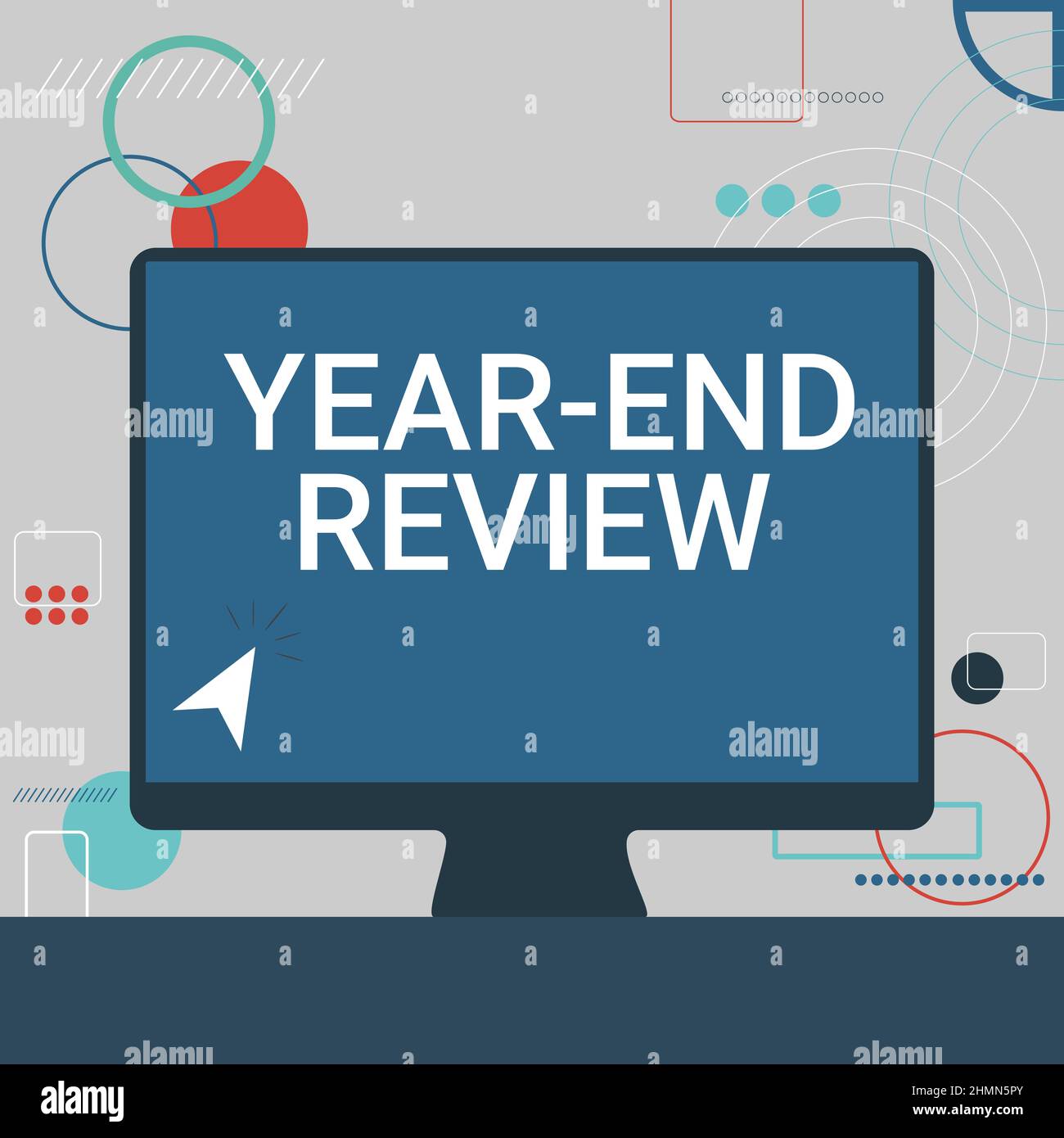 Text caption presenting Year end Review. Conceptual photo Year end ...