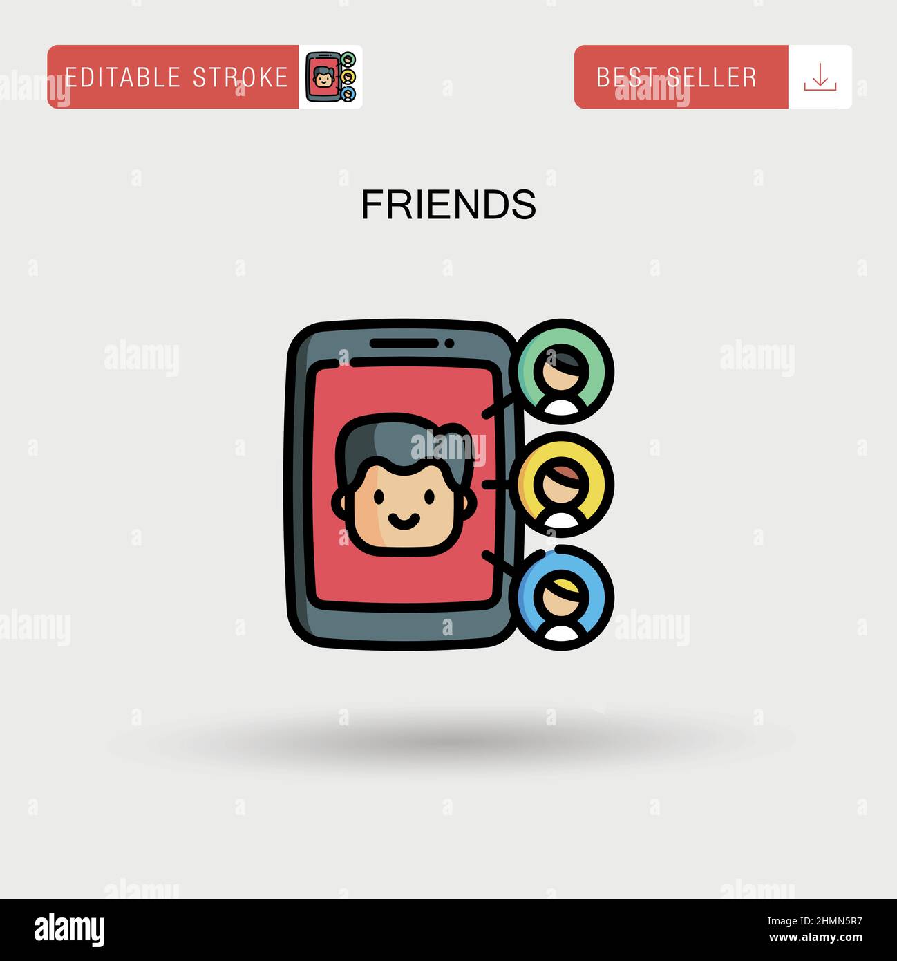 Friends icon hi-res stock photography and images - Alamy