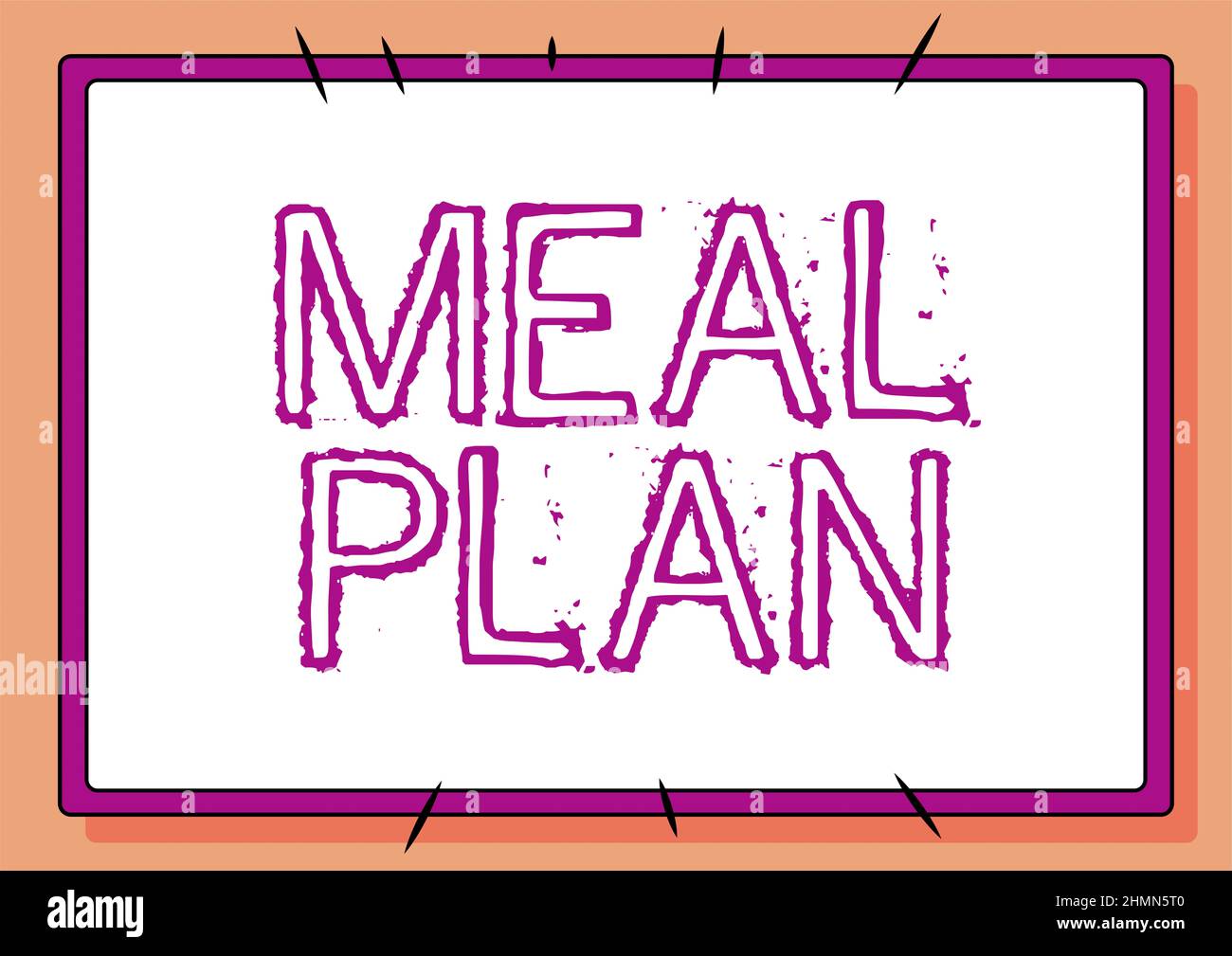 Sign displaying Meal Plan. Concept meaning act of taking time to plan ...