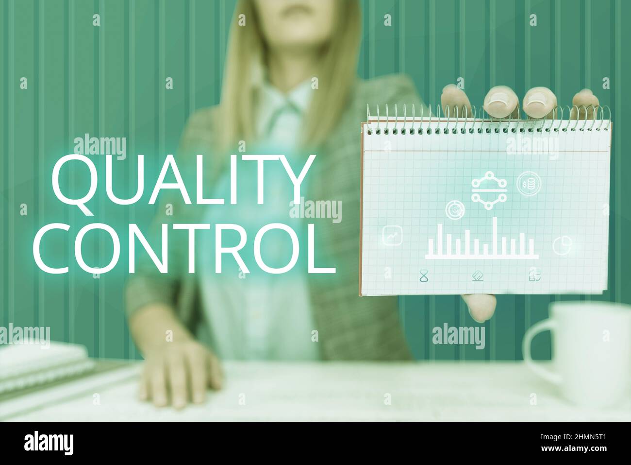 Conceptual caption Quality Control. Word for insure that product or ...