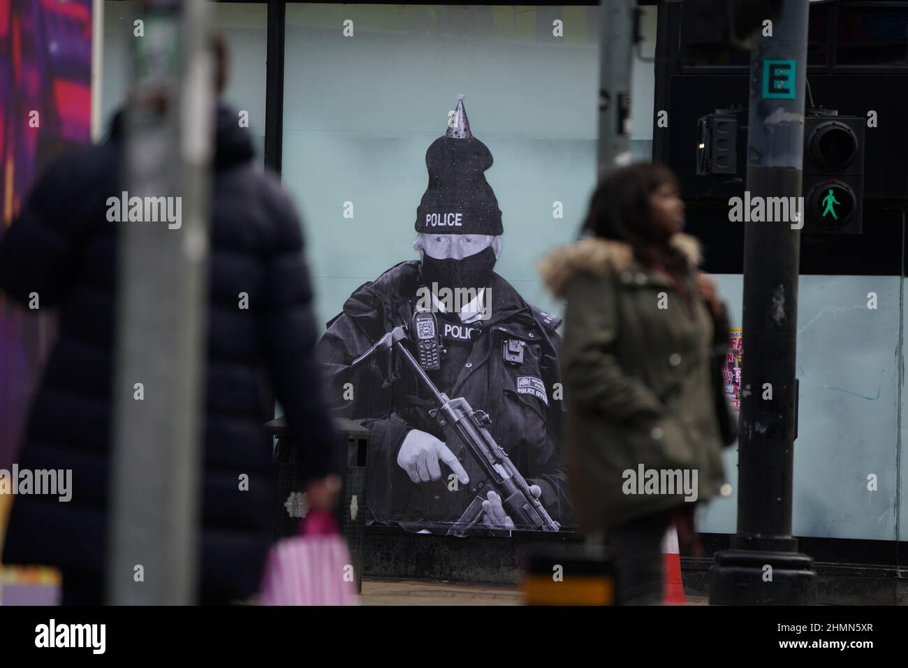 A mural created by the anonymous street artist 'Foka Wolf' from ...