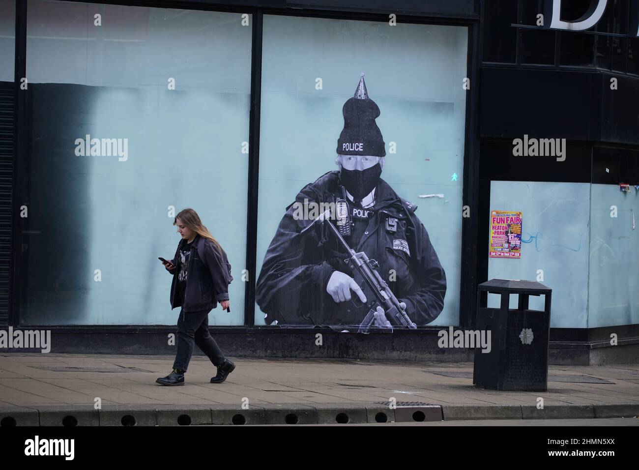 A mural created by the anonymous street artist 'Foka Wolf' from ...