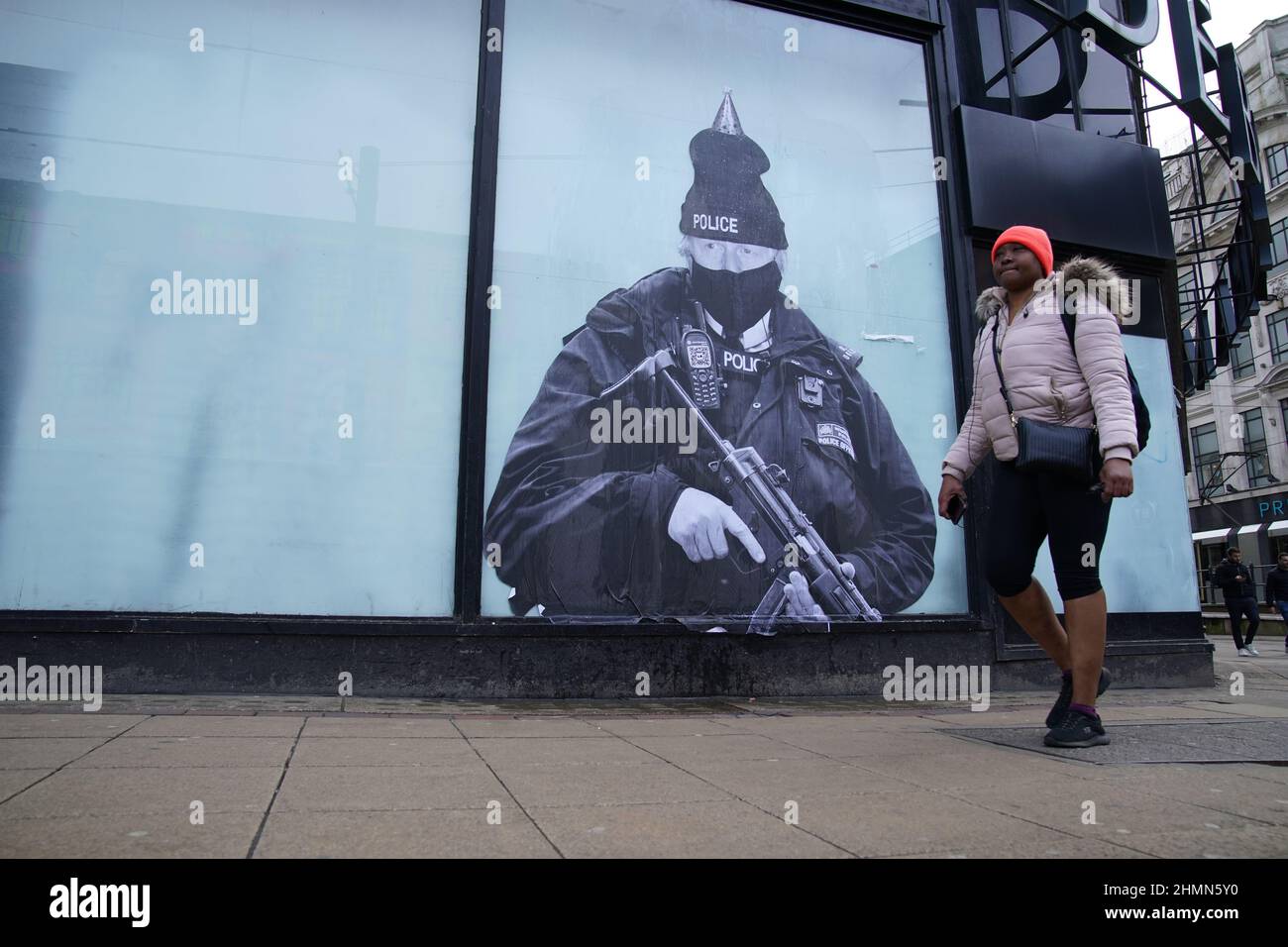 A mural created by the anonymous street artist 'Foka Wolf' from ...