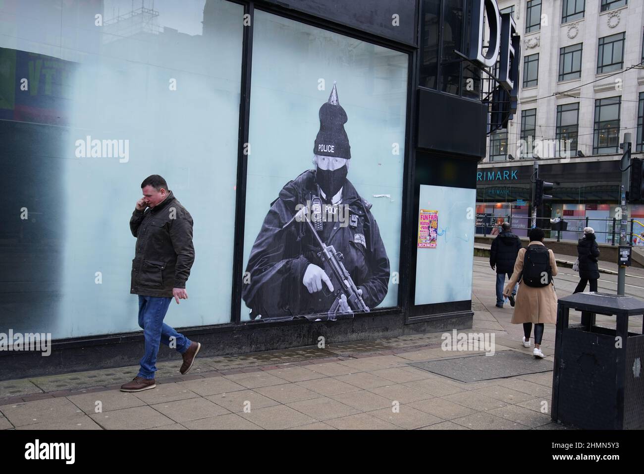 A mural created by the anonymous street artist 'Foka Wolf' from ...