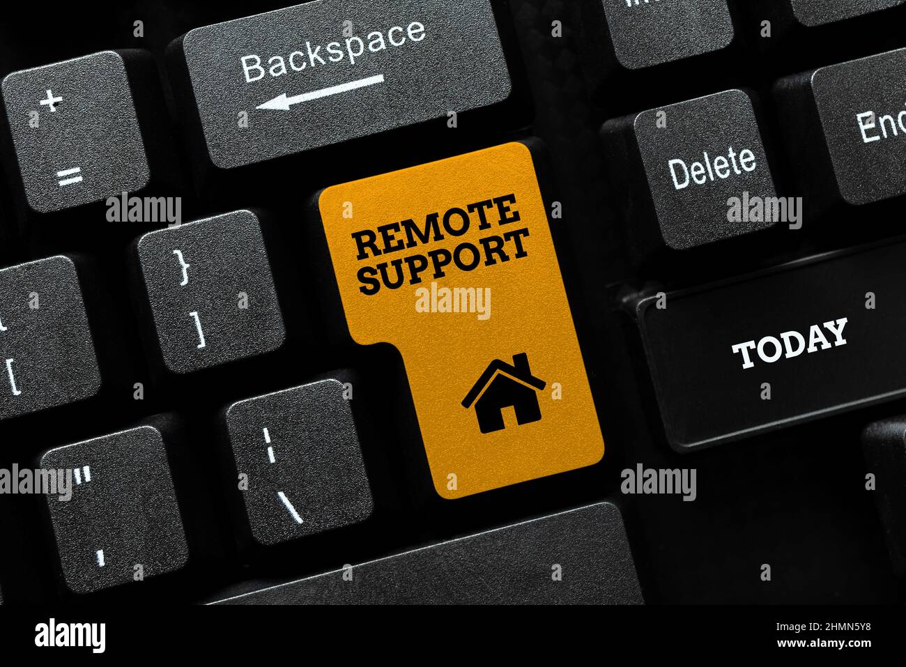 Hand writing sign Remote Support. Business showcase help endusers to ...