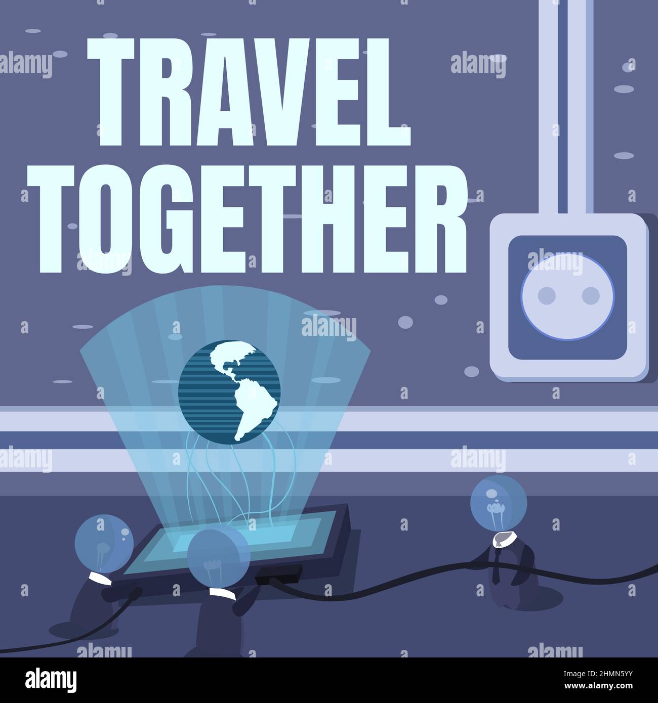 Text showing inspiration Travel Together. Concept meaning opportunities ...