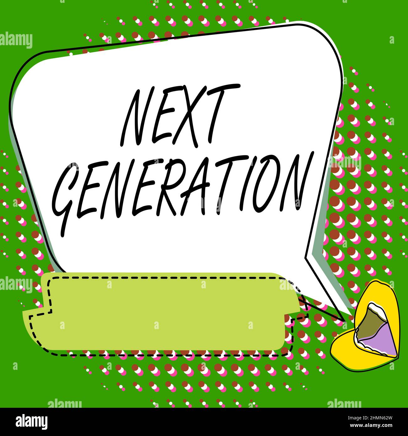 Conceptual display Next Generation. Business approach product that has ...