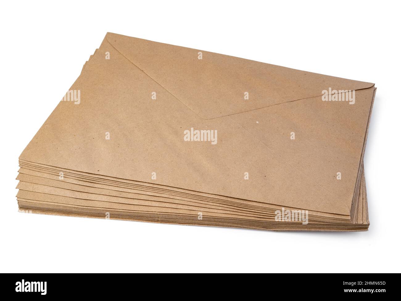 Brown craft envelope isolated on white background Stock Photo - Alamy