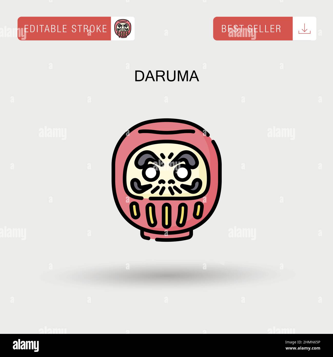 Daruma Simple vector icon Stock Vector Image & Art - Alamy