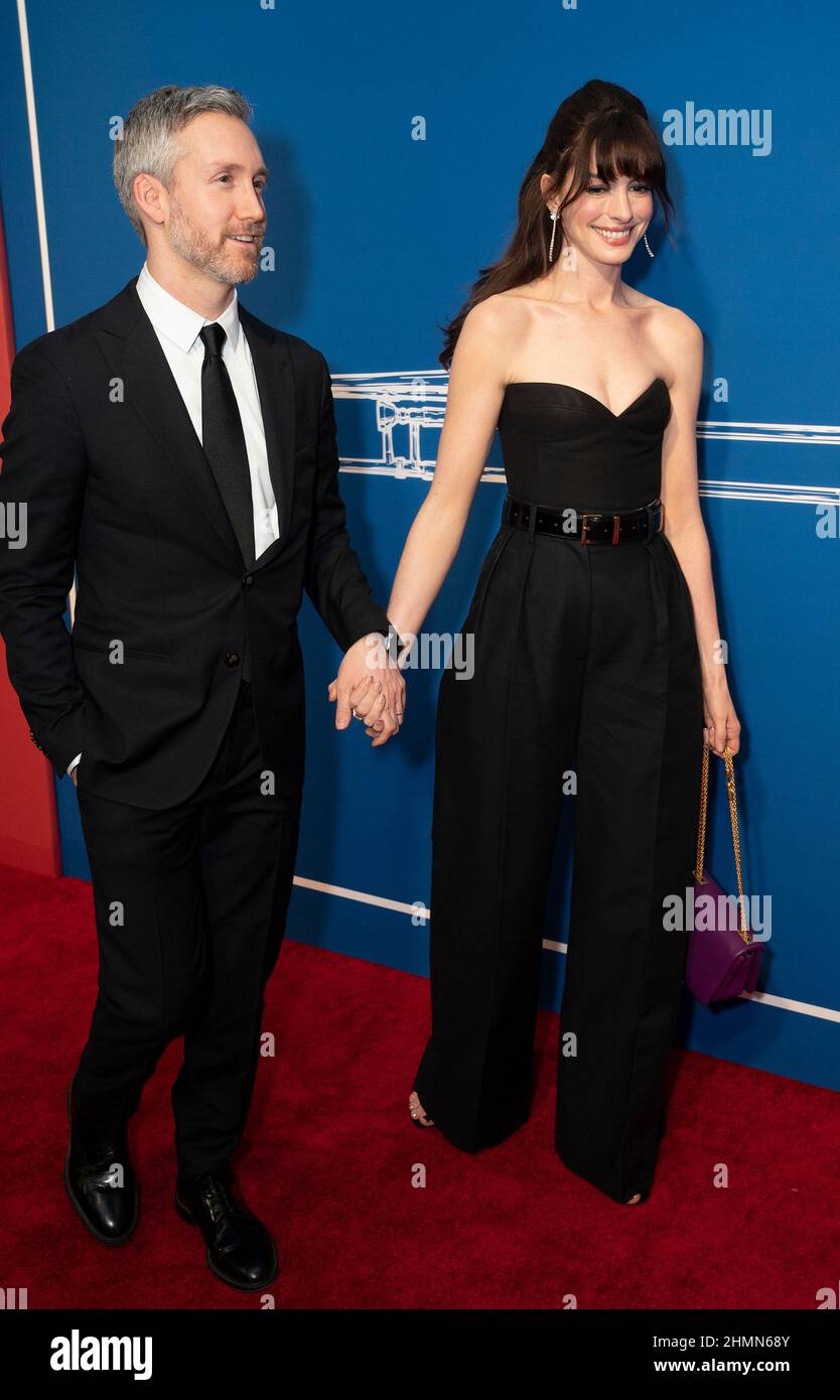 New York, United States. 10th Feb, 2022. Adam Shulman and Anne Hathaway ...