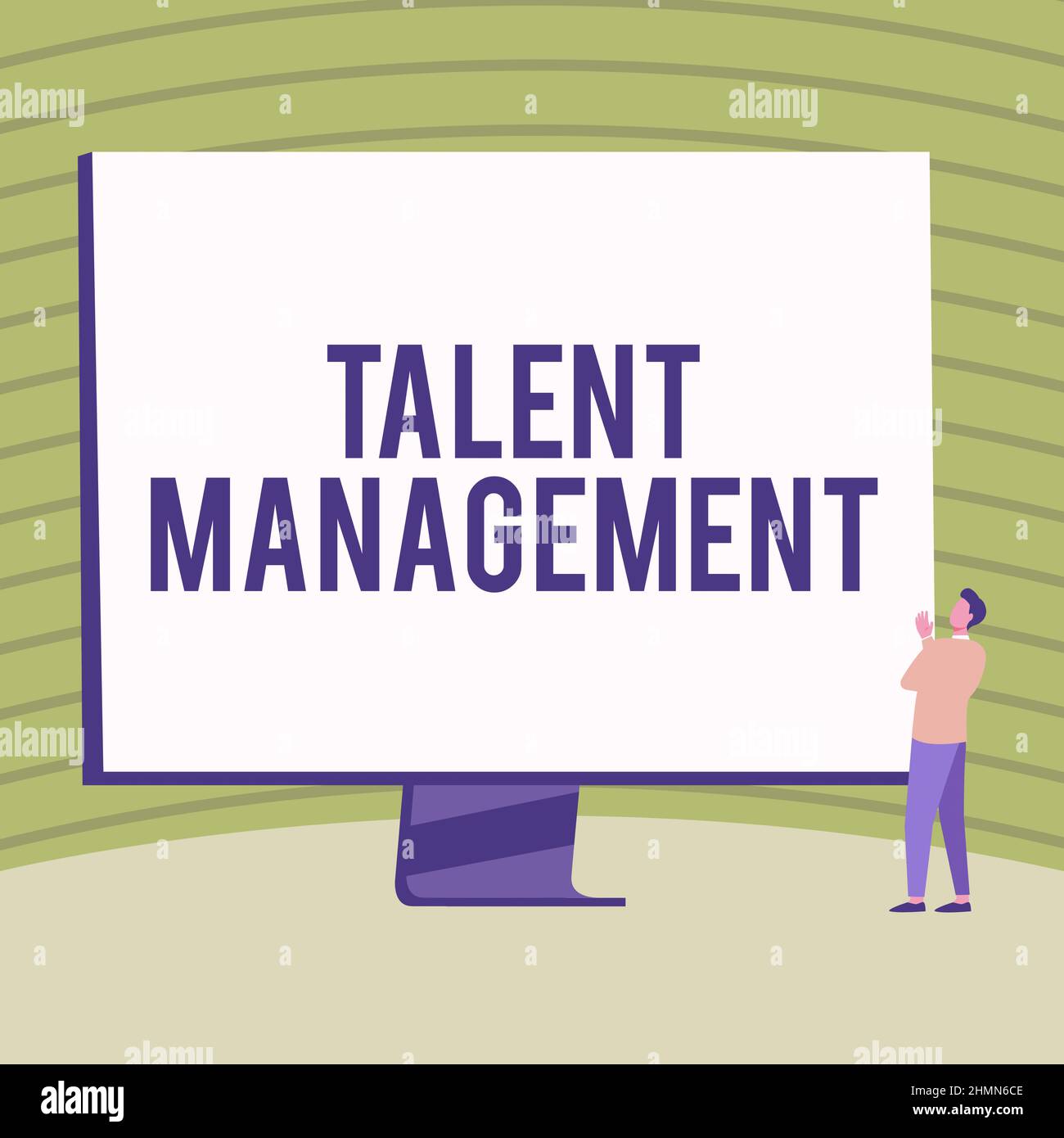 Sign displaying Talent Management. Business overview Acquiring hiring ...
