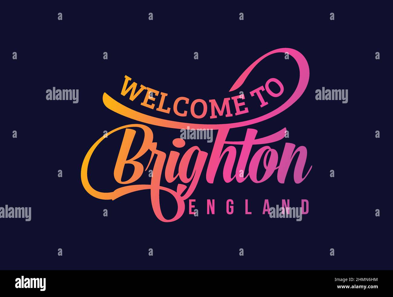 Welcome To Brighton, England Word Text Creative Font Design ...