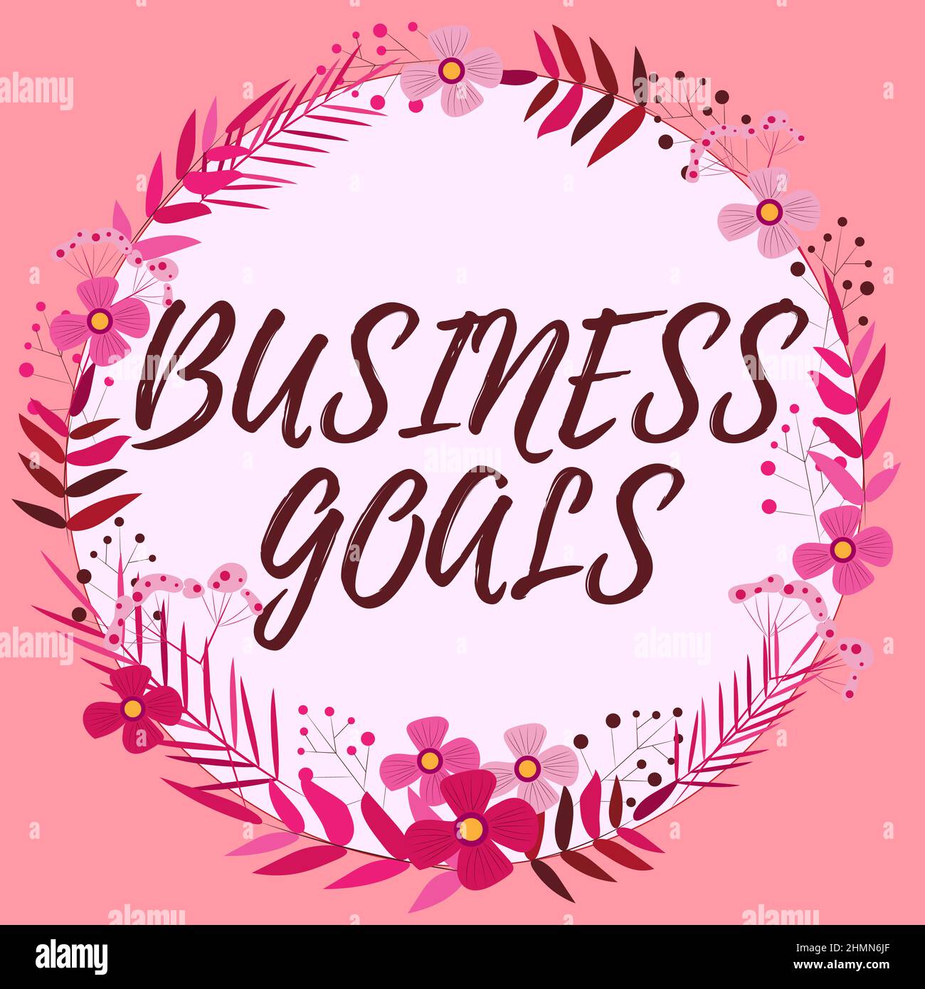 Hand writing sign Business Goals. Business showcase Expectation to ...
