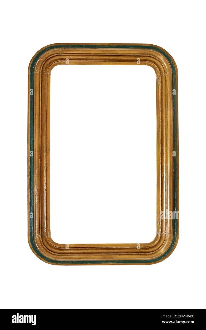 Big cluxury antique brown frame isolated on white background Stock ...