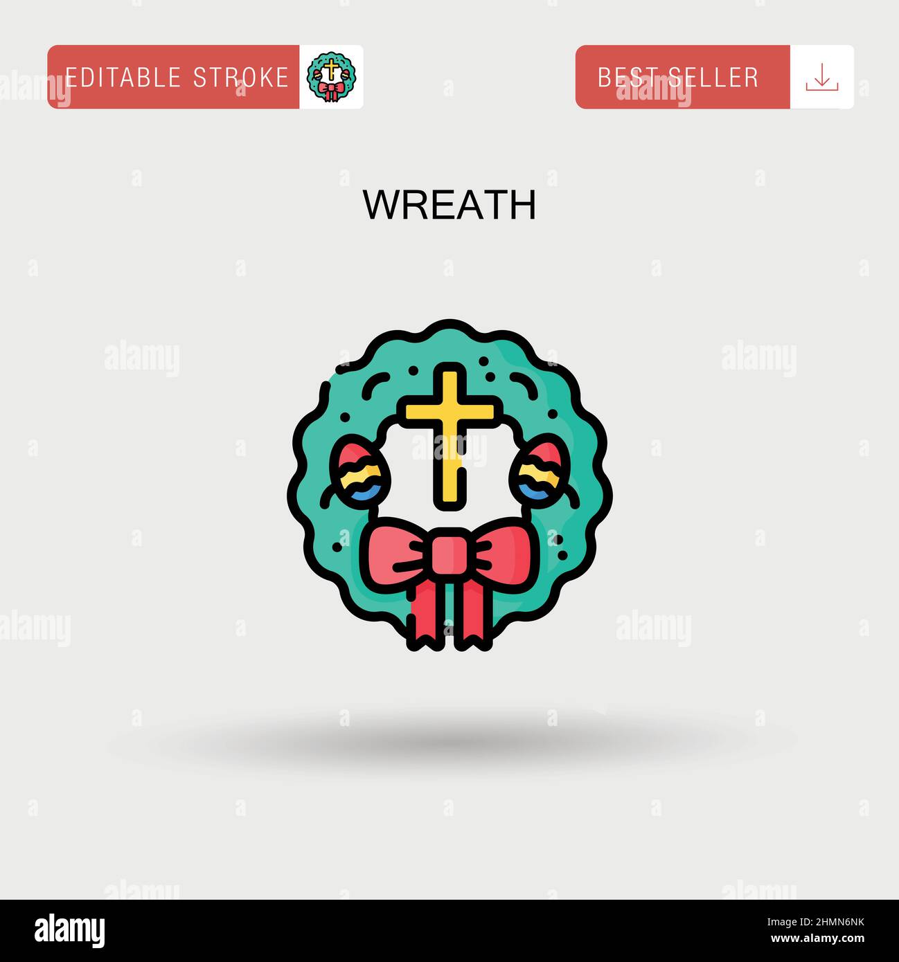 Wreath Simple vector icon Stock Vector Image & Art - Alamy