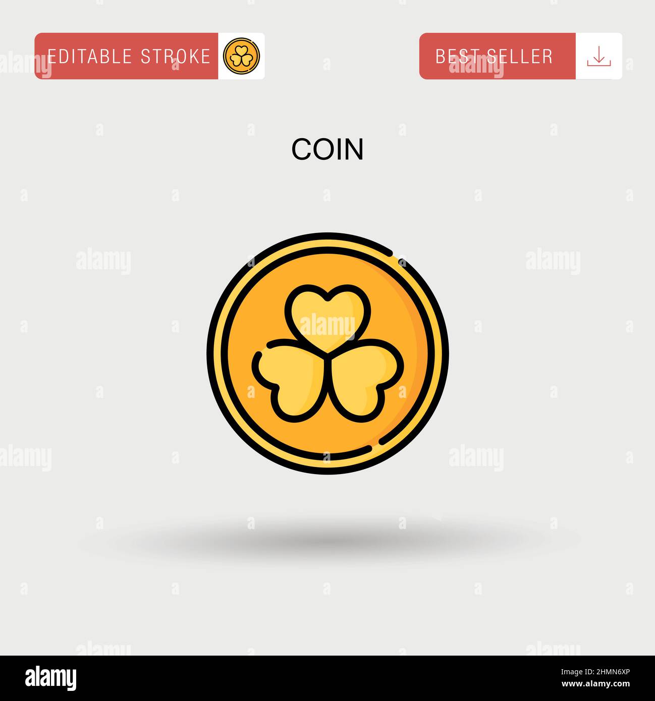 Coin Simple vector icon Stock Vector Image & Art - Alamy