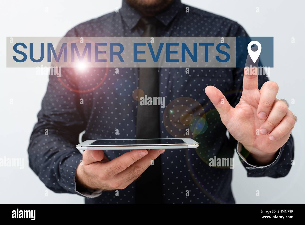 Text caption presenting Summer Events. Concept meaning Celebration ...