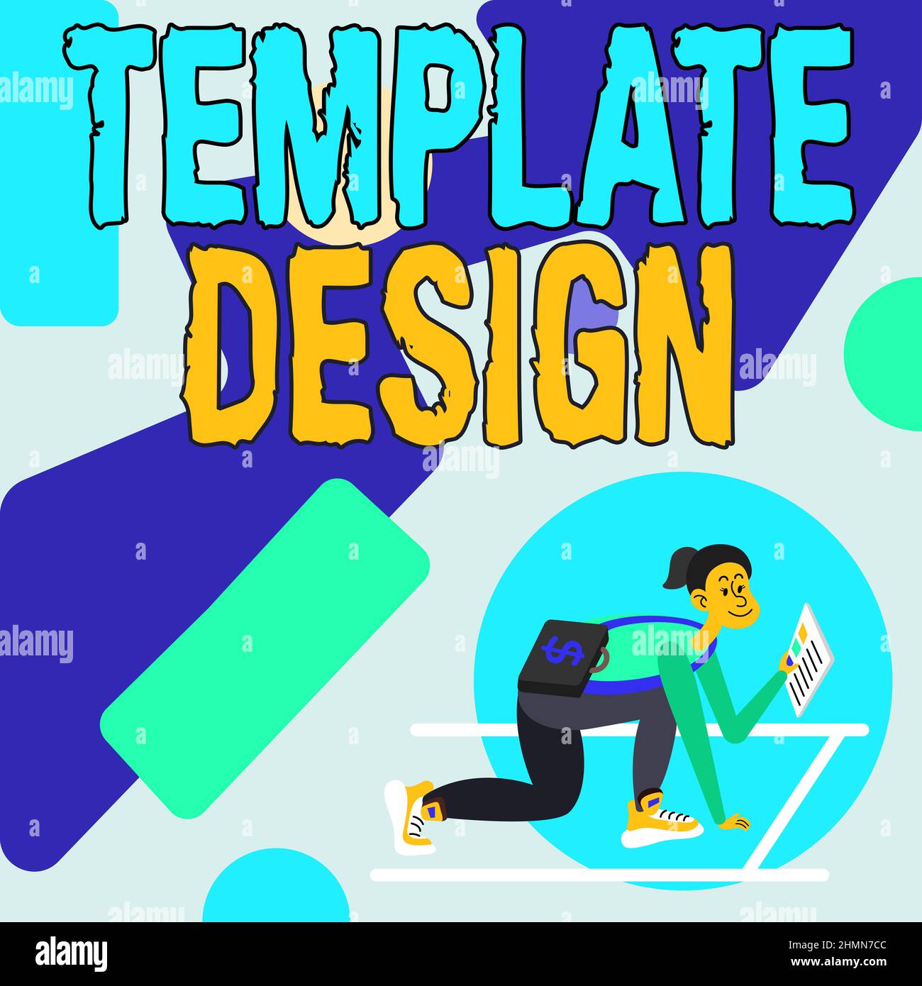 Conceptual caption Template Design. Business showcase an overall layout ...