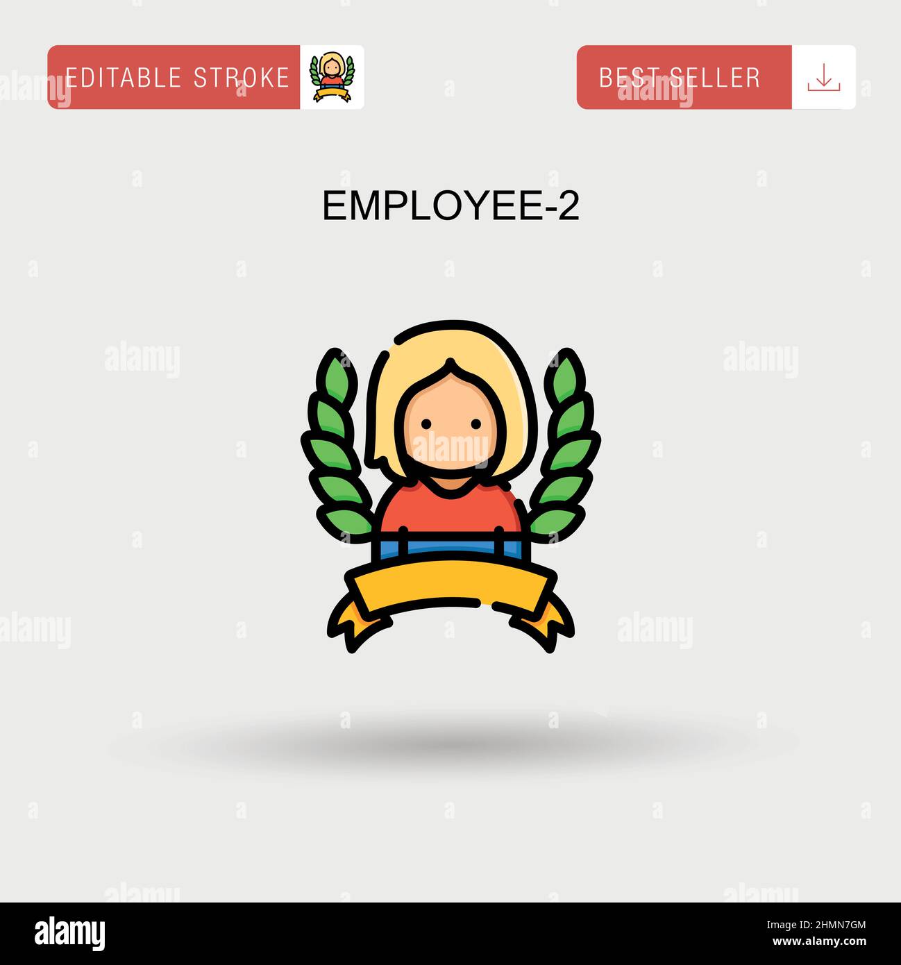 Employee-2 Simple vector icon Stock Vector Image & Art - Alamy