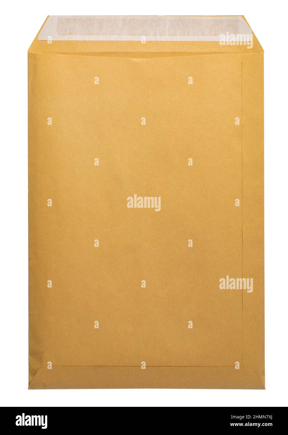 Brown envelope front and back isolated on white background. Letter top view Stock Photo - Alamy