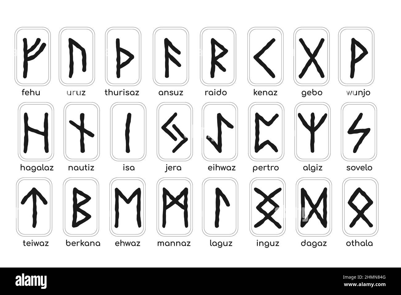 Ancient runes letters set Stock Vector Images - Alamy