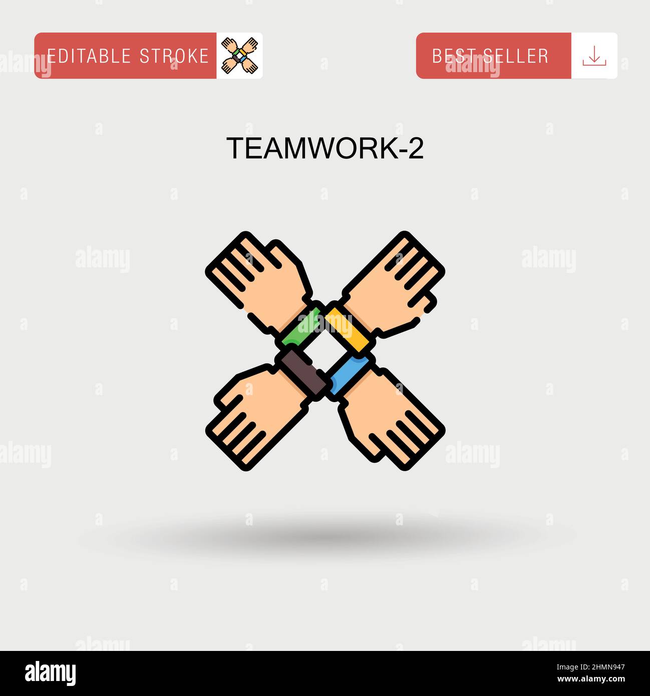 Teamwork-2 Simple vector icon Stock Vector Image & Art - Alamy