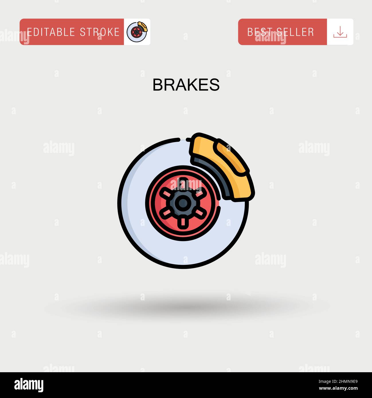 Brakes Simple vector icon Stock Vector Image & Art - Alamy