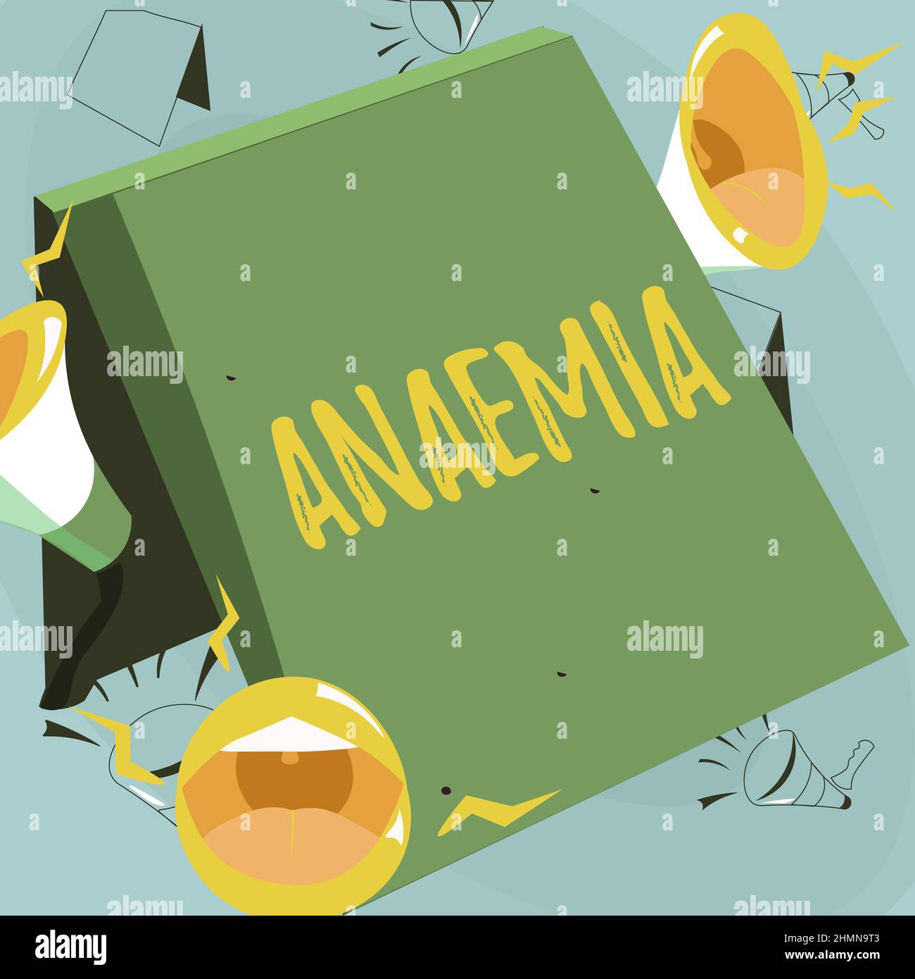 Text showing inspiration Anaemia. Word Written on a condition marked by ...