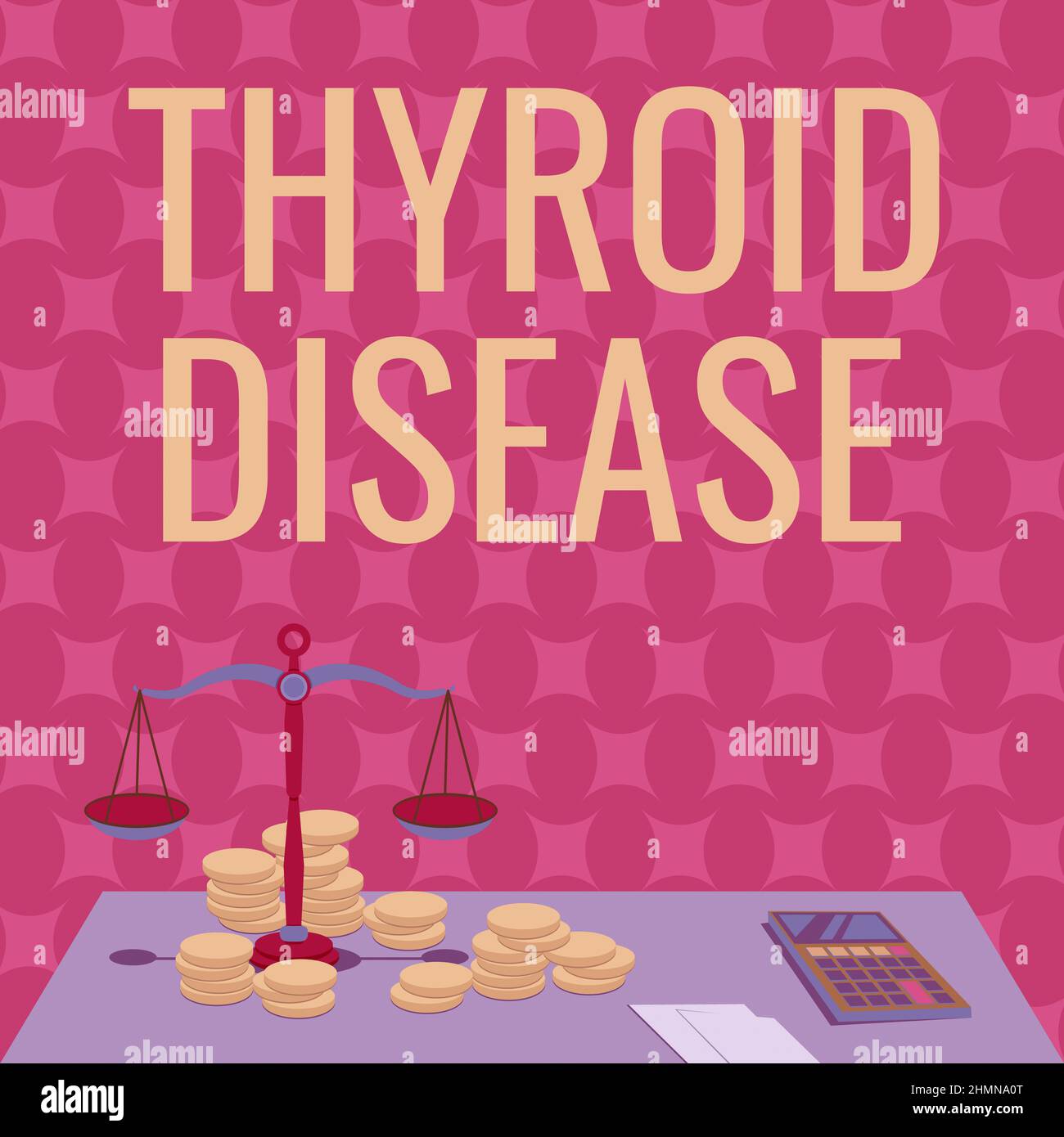 Sign displaying Thyroid Disease. Concept meaning the thyroid gland ...