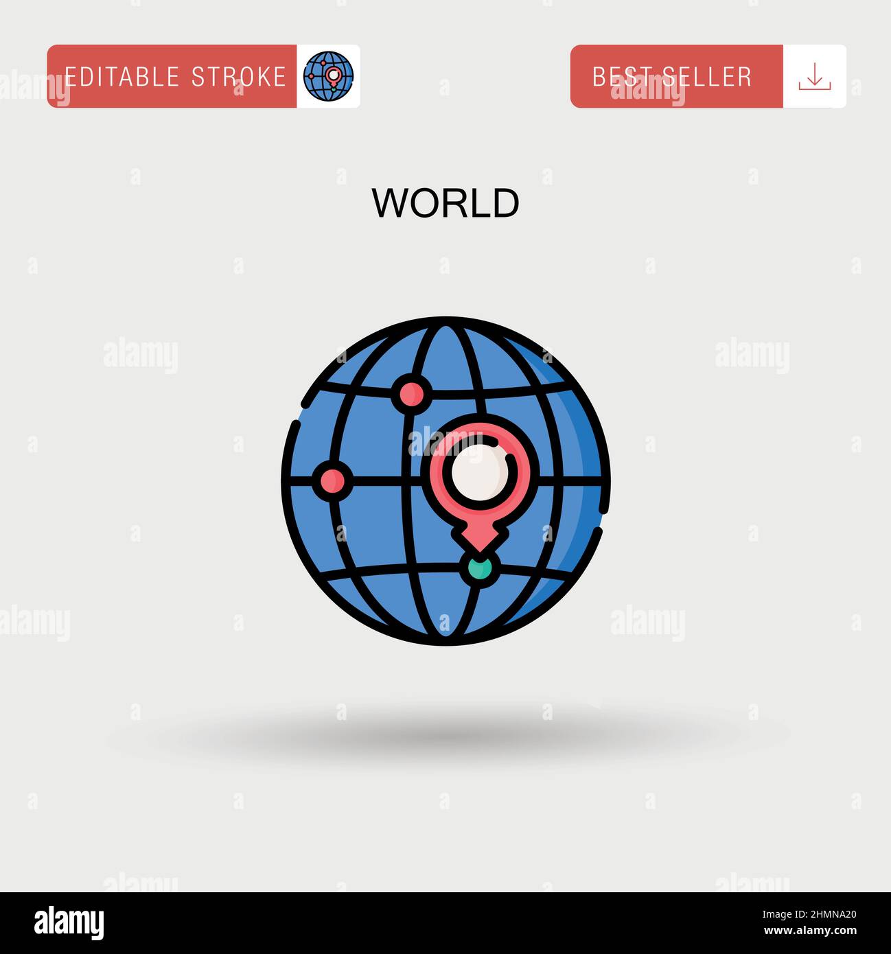 World Simple vector icon Stock Vector Image & Art - Alamy