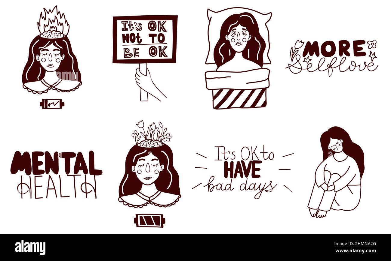 Man mental health character Stock Vector Images - Alamy